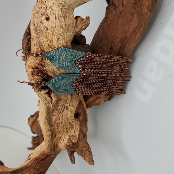 Jewelry | The Cutest Copper Chain Fringe Statement Earrings | Poshmark
